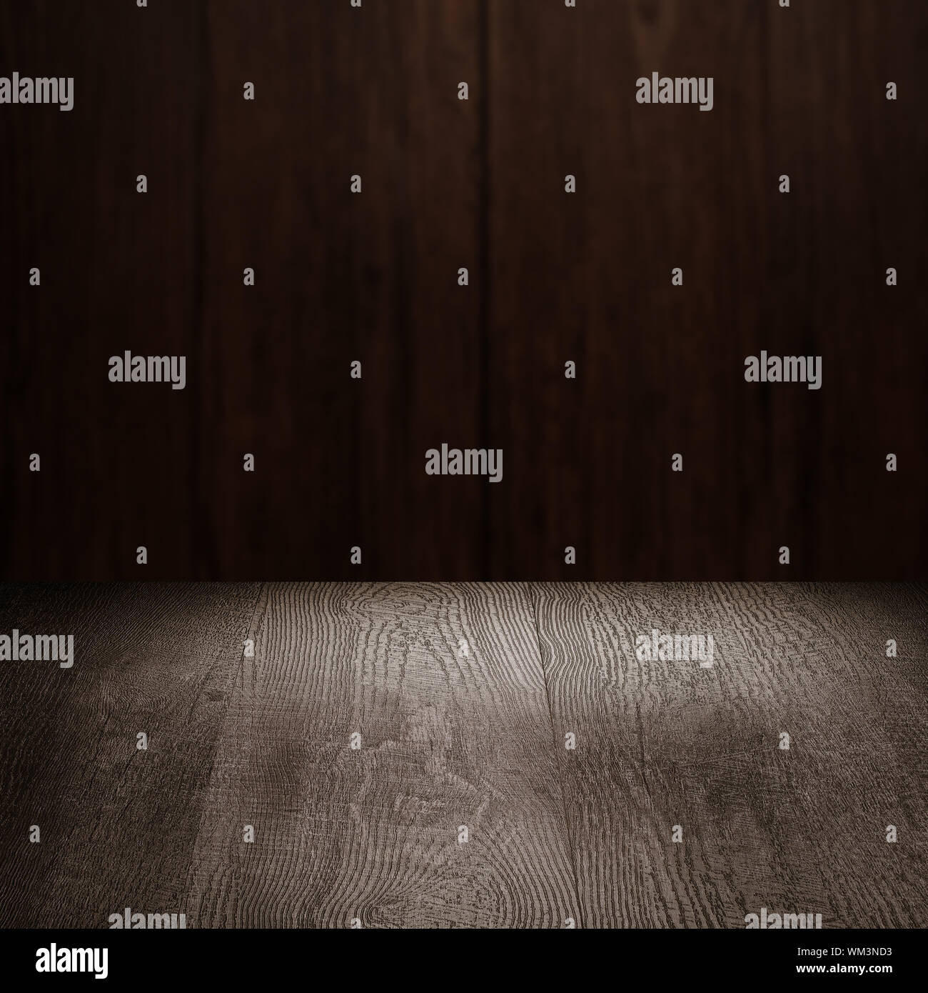 Wood background - table with wooden wall Stock Photo - Alamy