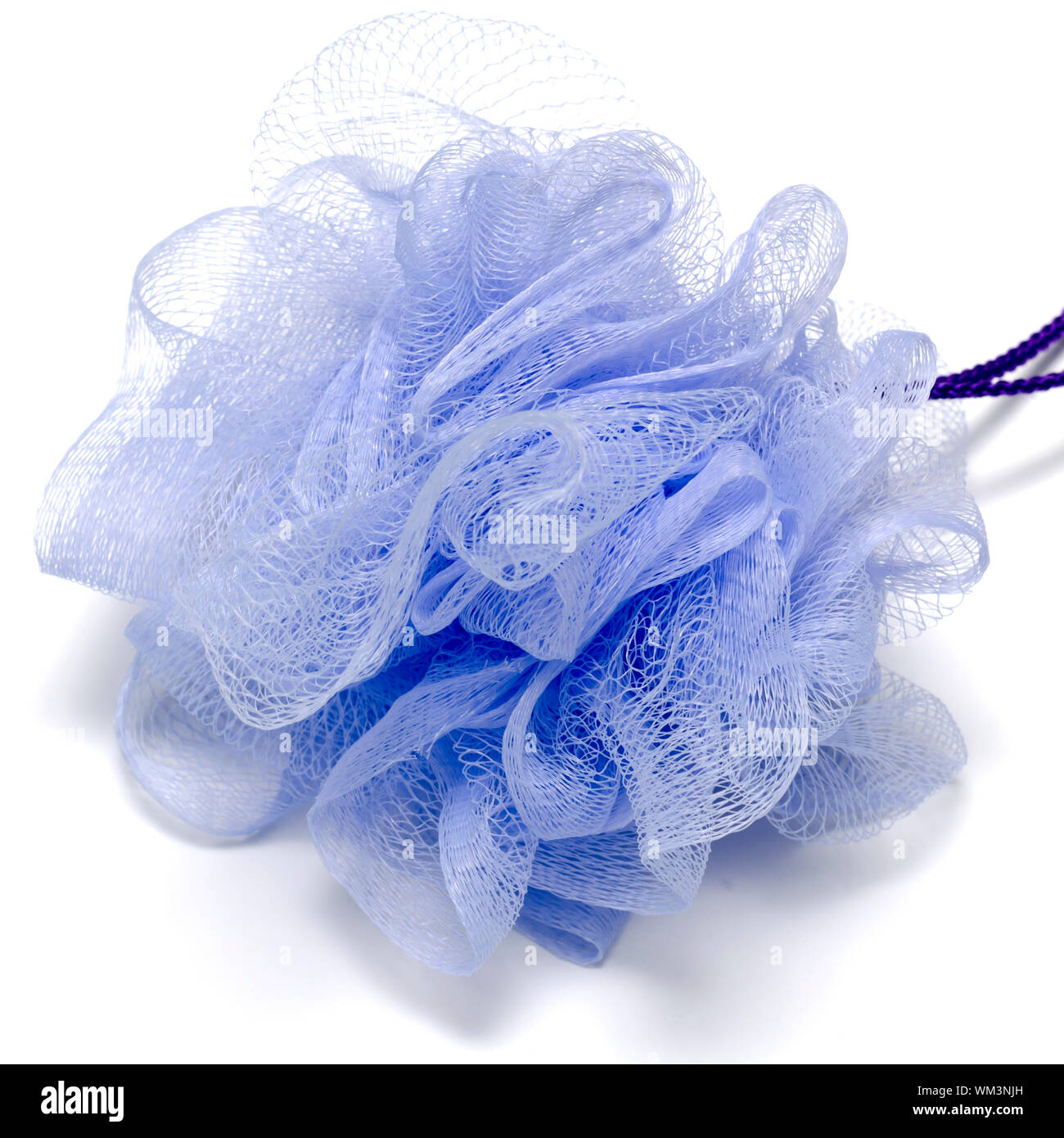 purple bath puff isolated on a white background Stock Photo - Alamy
