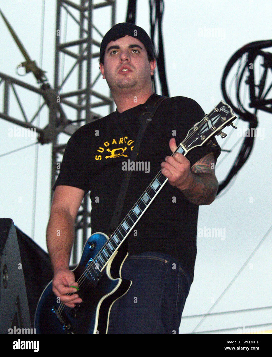 JULY 12: Steve Morris of Unwritten Law performs during the 99X Downtown ...