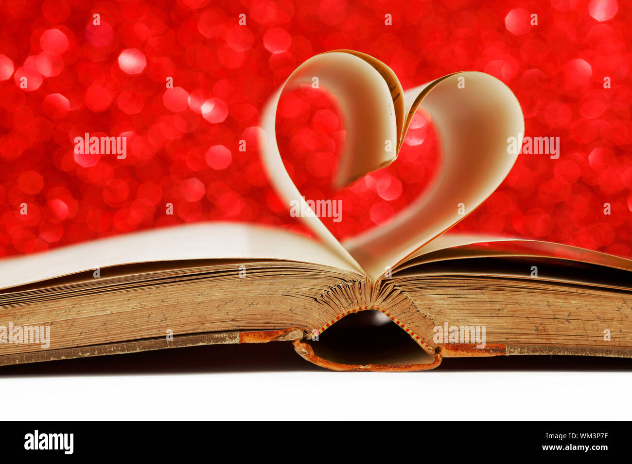 Heart made from book pages, love reading, Valentines day concept Stock ...