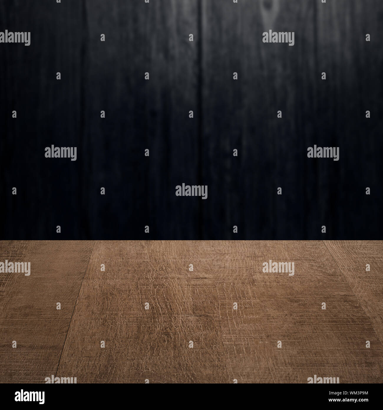 Wood background - table with wooden wall Stock Photo - Alamy