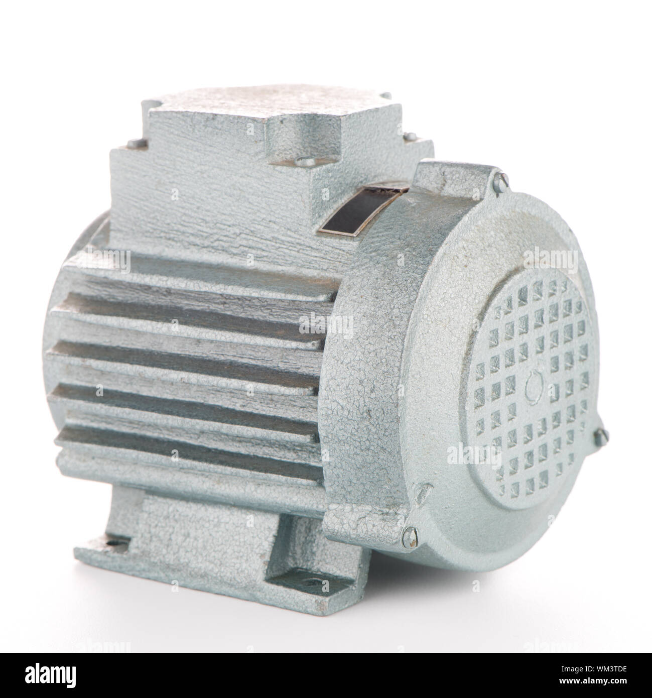 Electric motor on on white background Stock Photo - Alamy