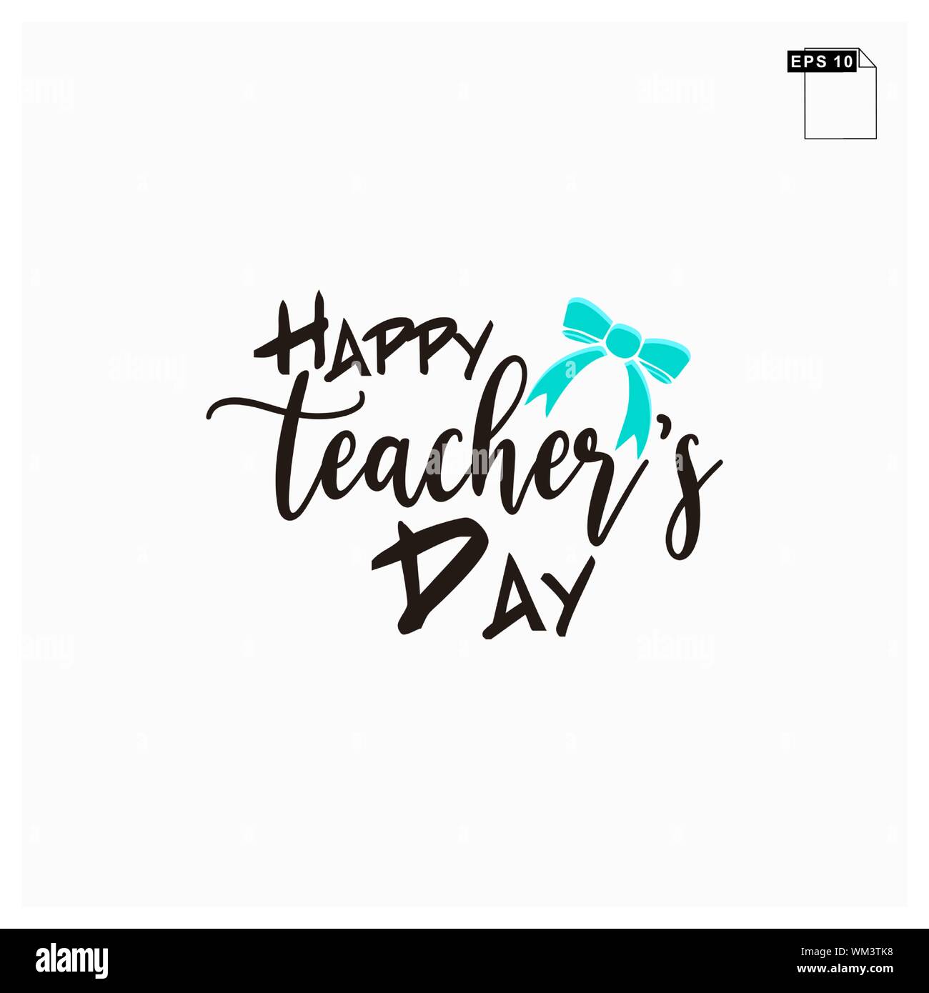 art font greeting happy teacher day moment october Stock Vector Image ...