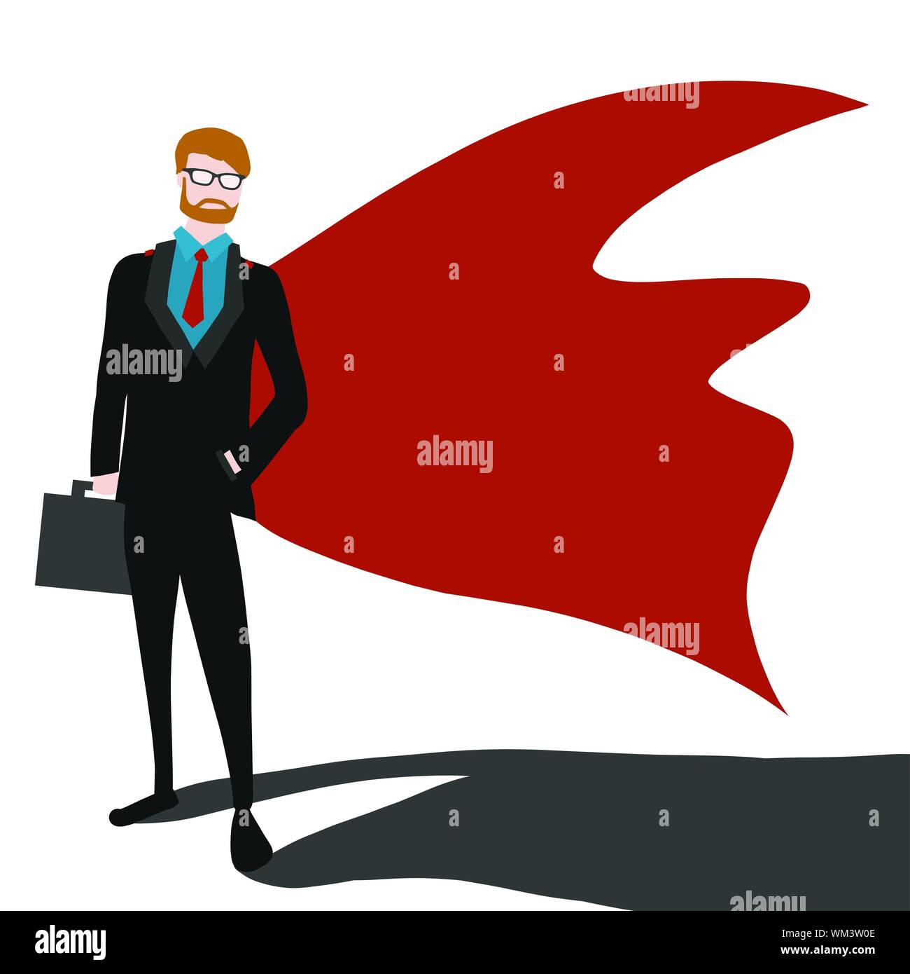Business man superhero cartoon vector illustration Stock Vector Image ...