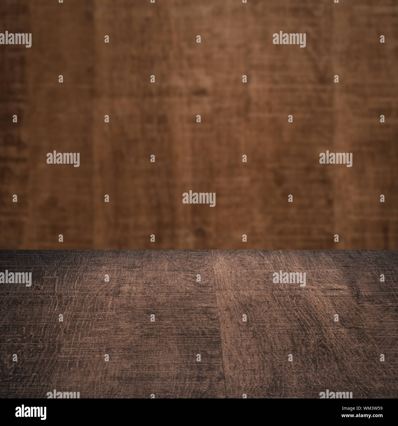 Wood background - table with wooden wall Stock Photo - Alamy