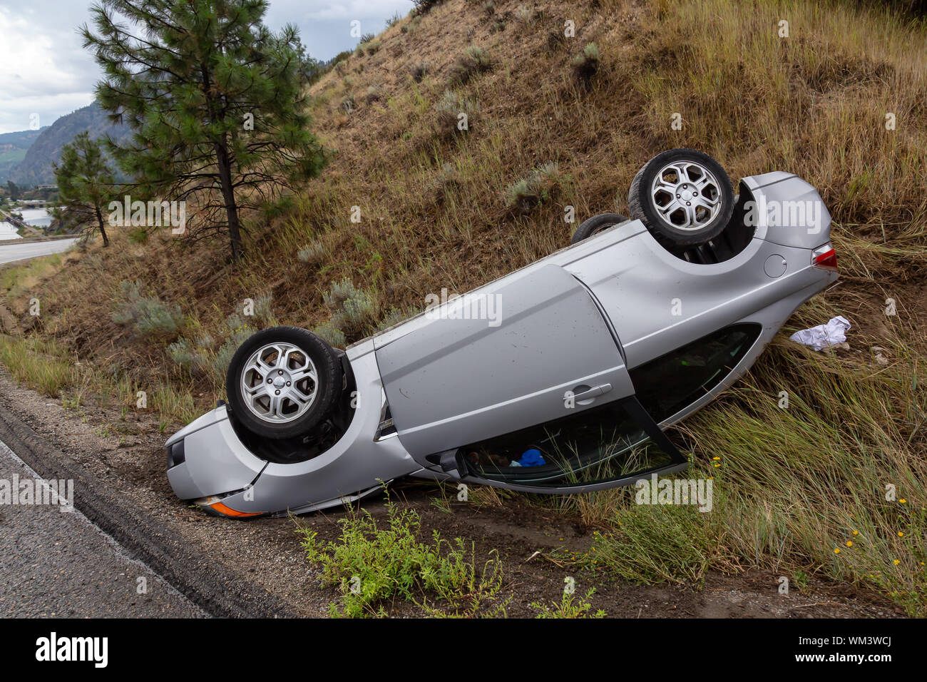 Flipped Cars In The Country