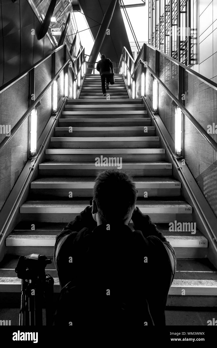 Two way staircase hi-res stock photography and images - Alamy