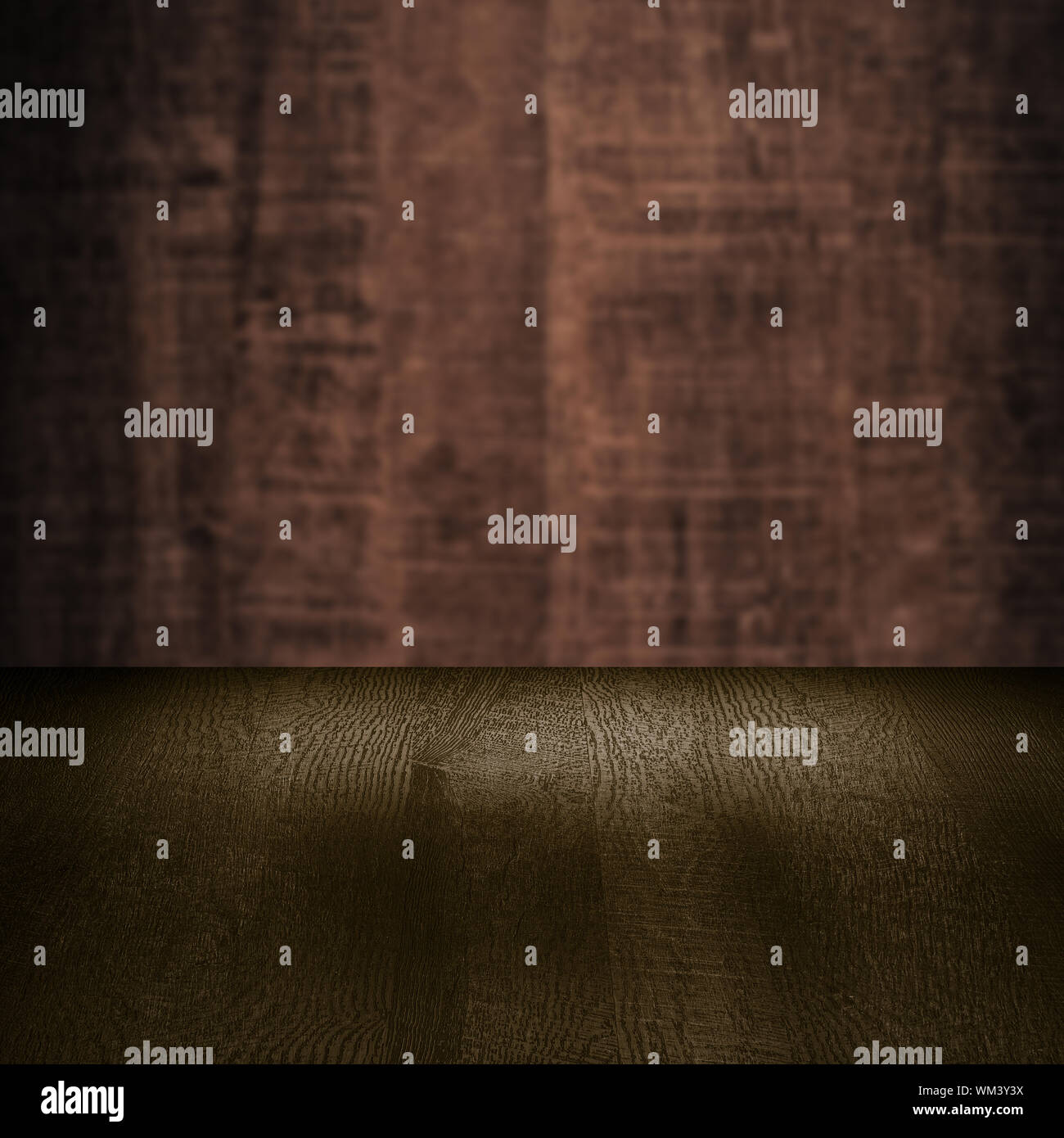 Wood background - table with wooden wall Stock Photo - Alamy