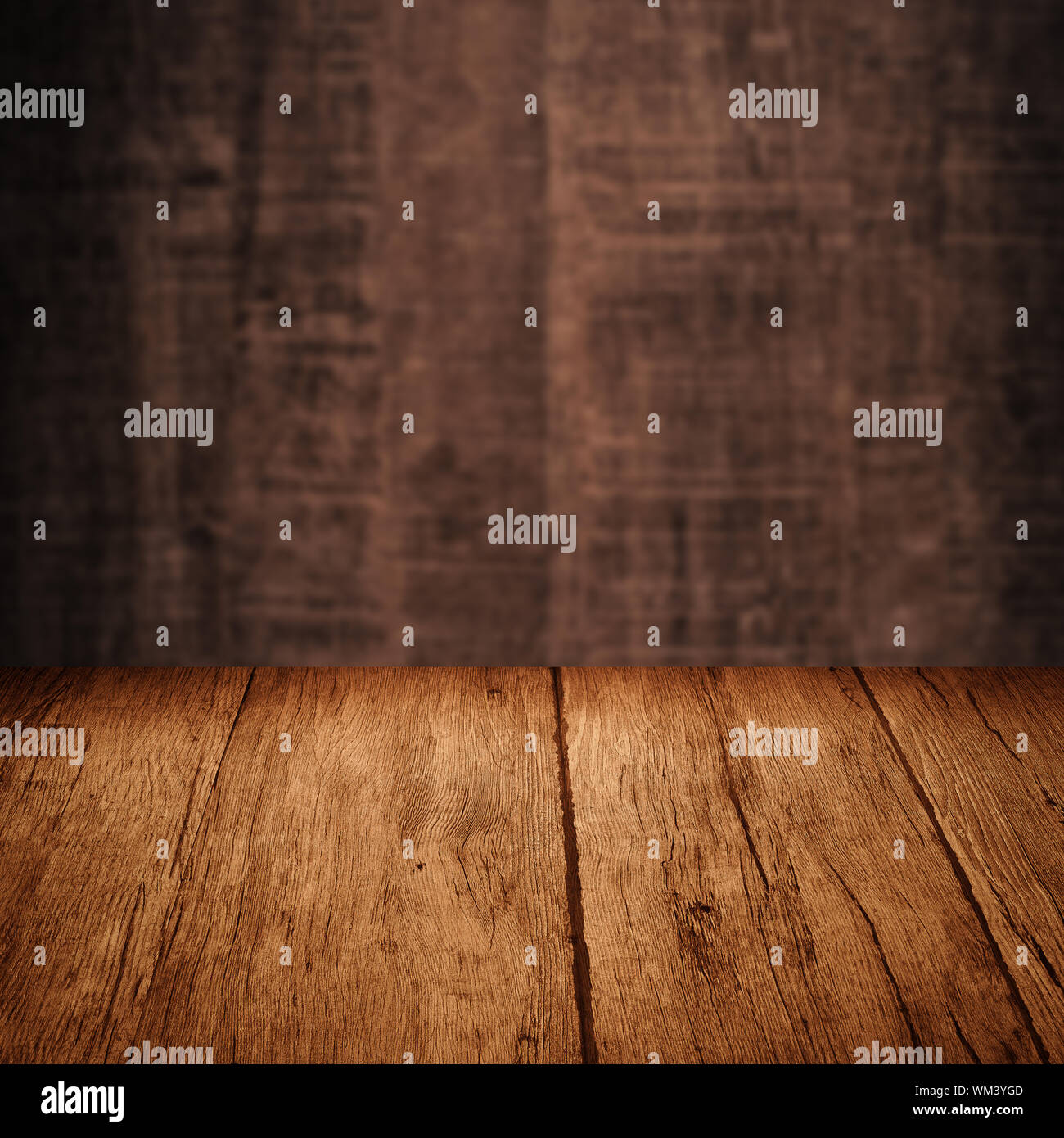 Wood background - table with wooden wall Stock Photo - Alamy