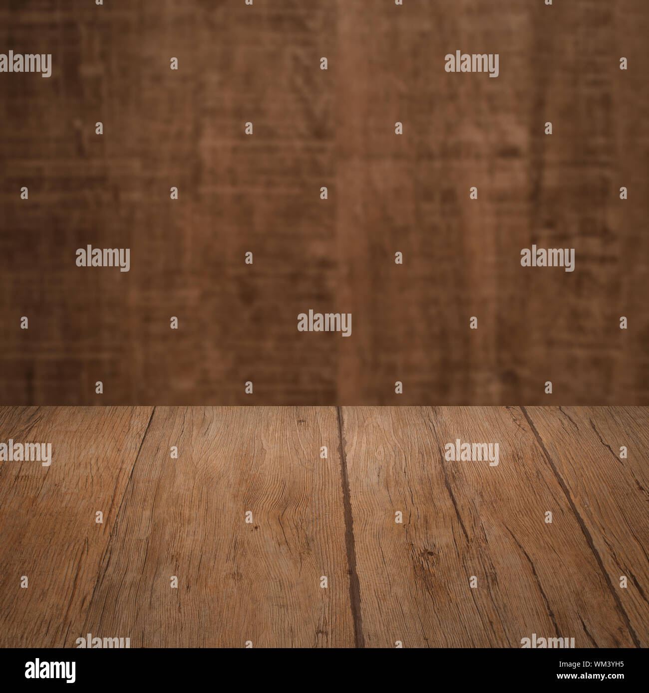 Wood background - table with wooden wall Stock Photo - Alamy