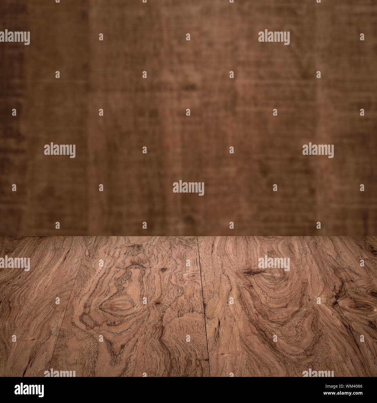 Wood background - table with wooden wall Stock Photo - Alamy