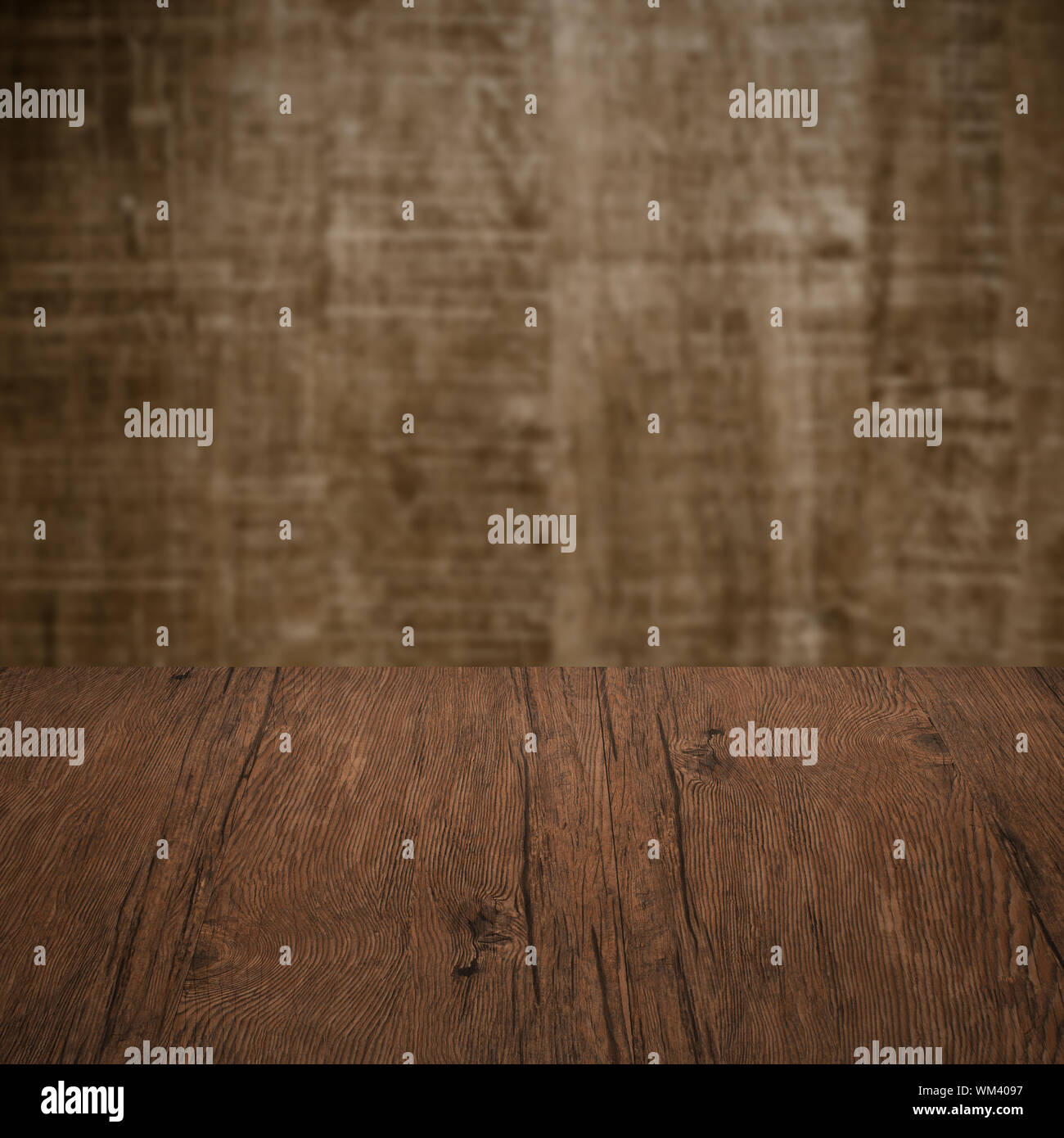 Wood background - table with wooden wall Stock Photo - Alamy
