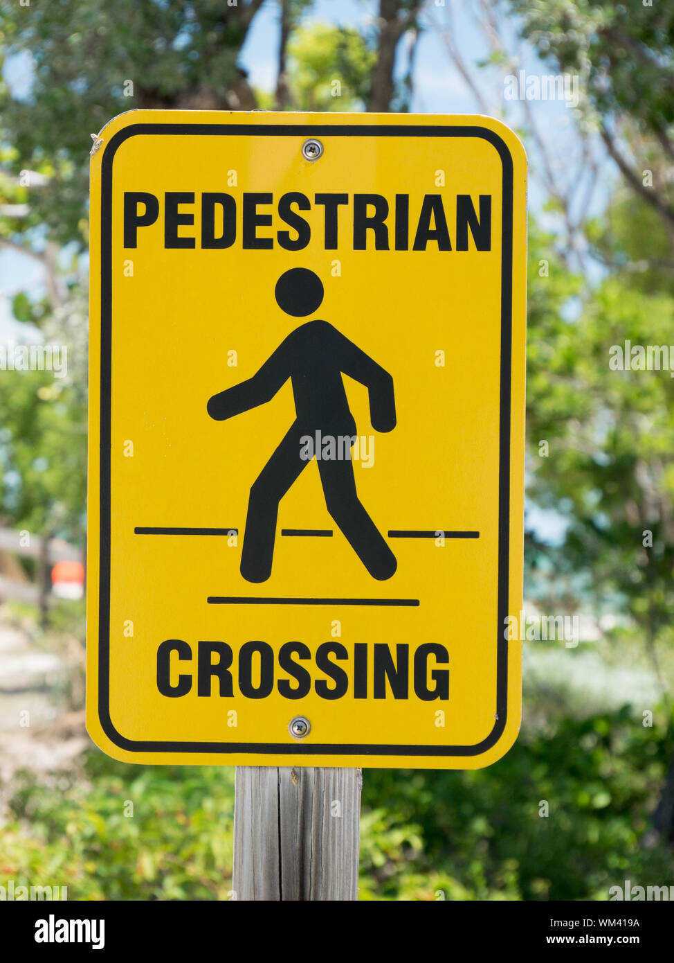 Yellow Pedestrian Crossing Sign Stock Photos & Yellow Pedestrian ...