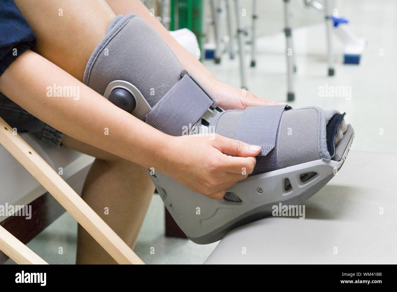 Male cast wheelchair hi-res stock photography and images - Alamy