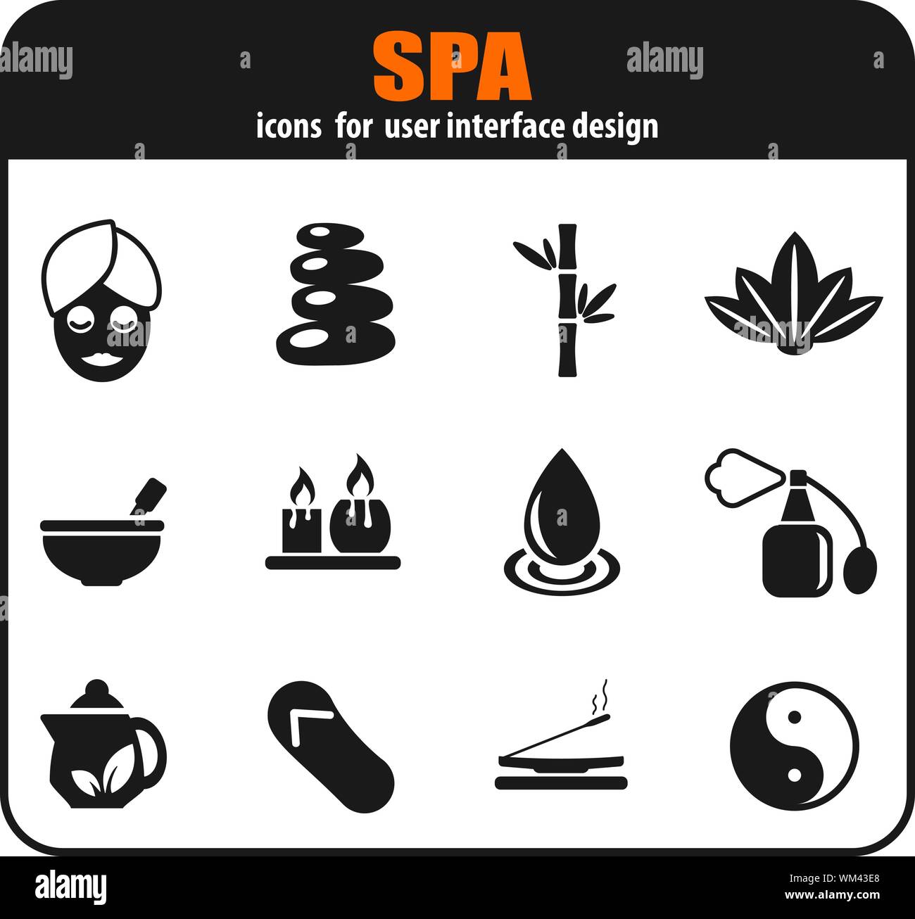 SPA icon set Stock Vector Image & Art - Alamy