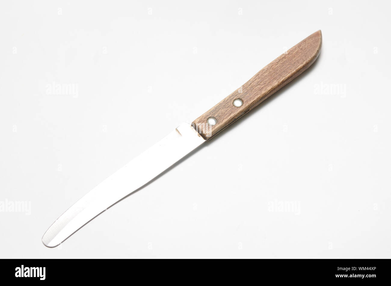 old used knife on a white background Stock Photo - Alamy