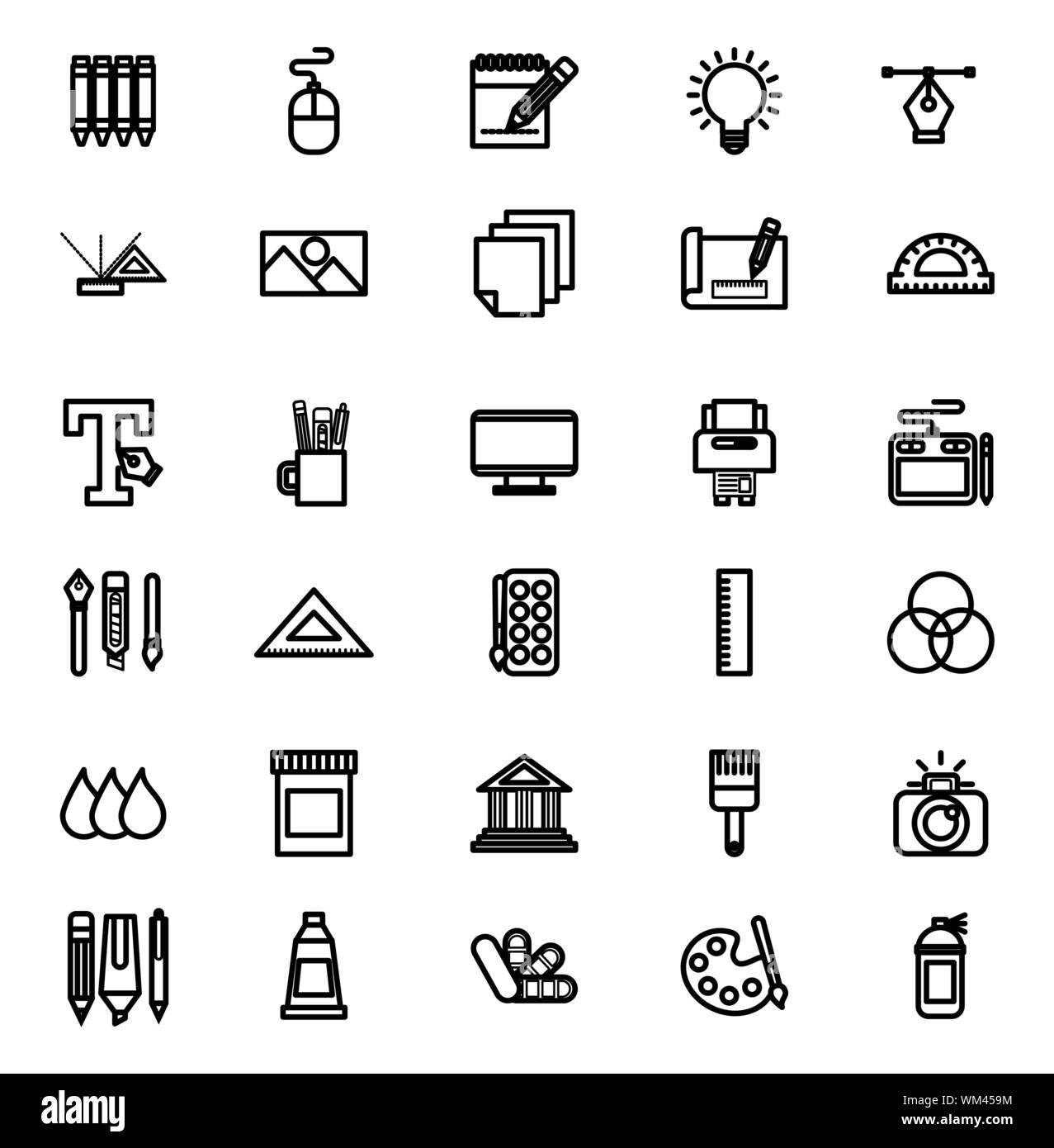 bundle of graphic designer set icons Stock Vector Image & Art - Alamy