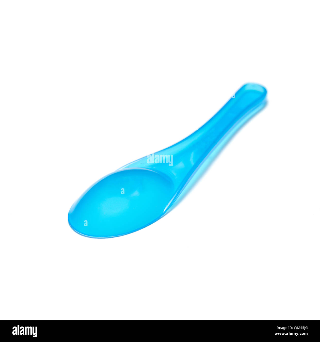 blue plastic spoon Stock Photo - Alamy