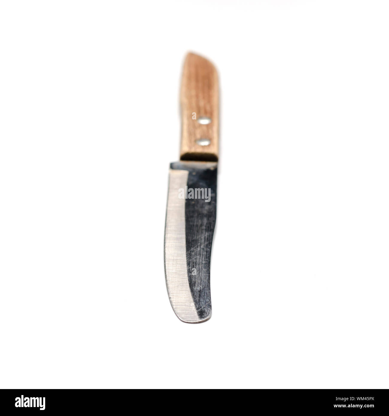 old used knife on a white background Stock Photo - Alamy