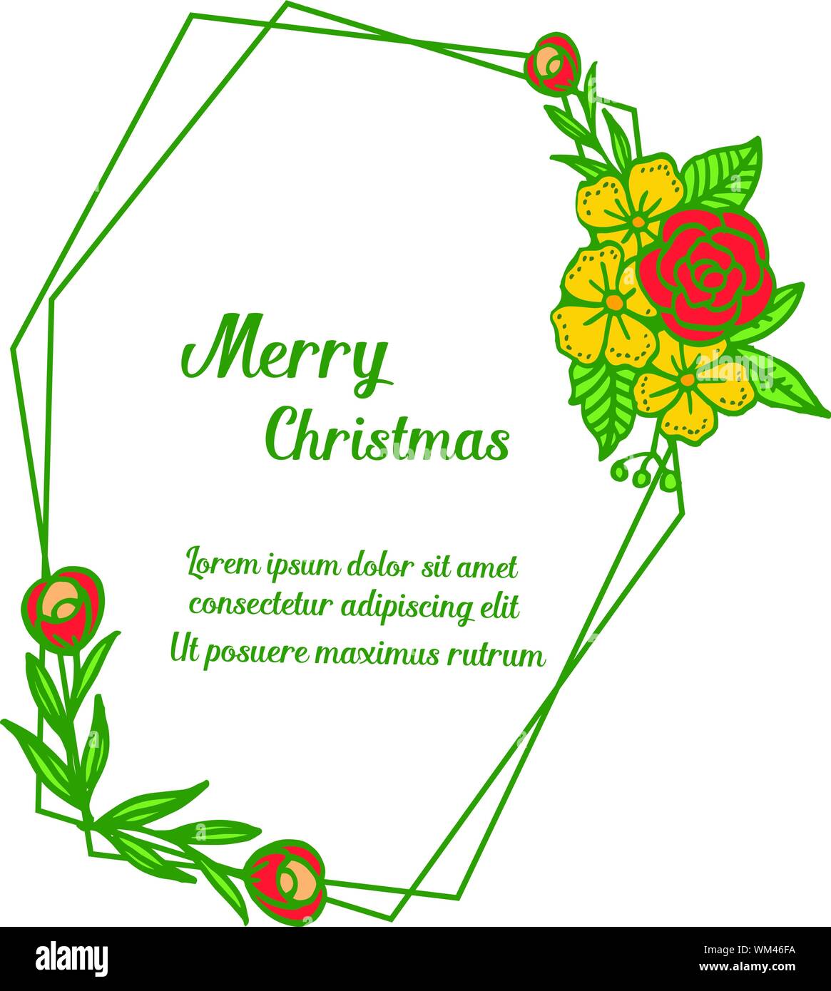 Perfect invitation card of merry christmas, with decorative element of ...