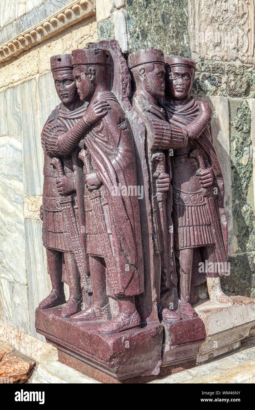 Portrait of the Four Tetrarchs , sculpture group of four Roman emperors ...