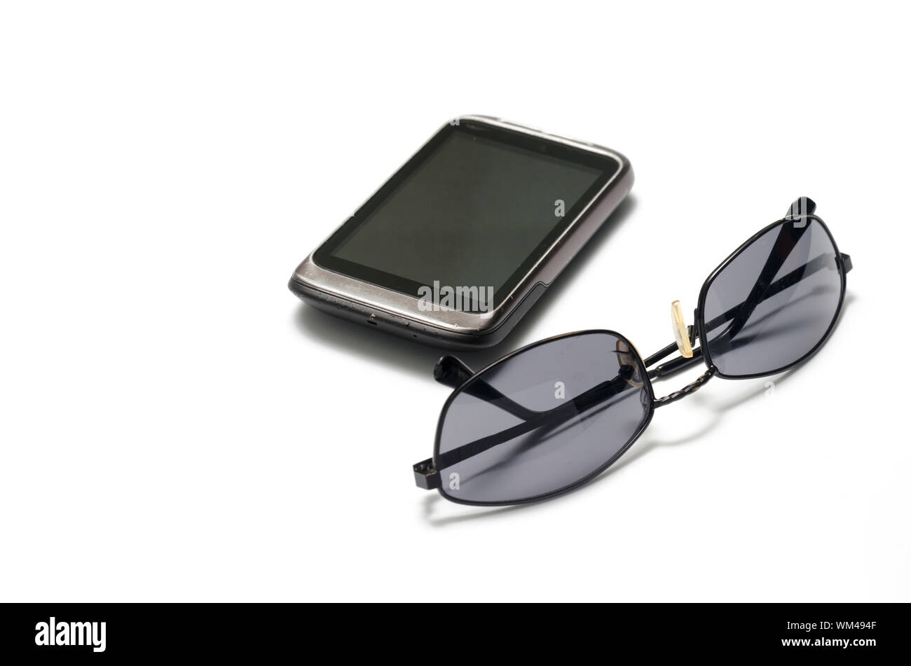 sunglasses with smart phone Stock Photo - Alamy