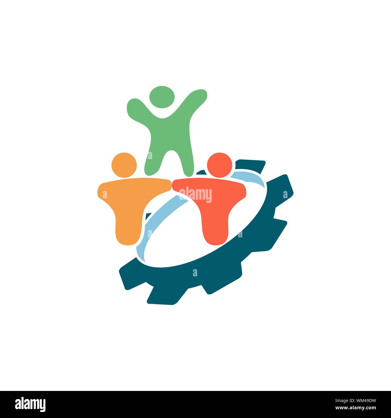 Commitment Teamwork Together Business Logo Illustration Vector Stock ...
