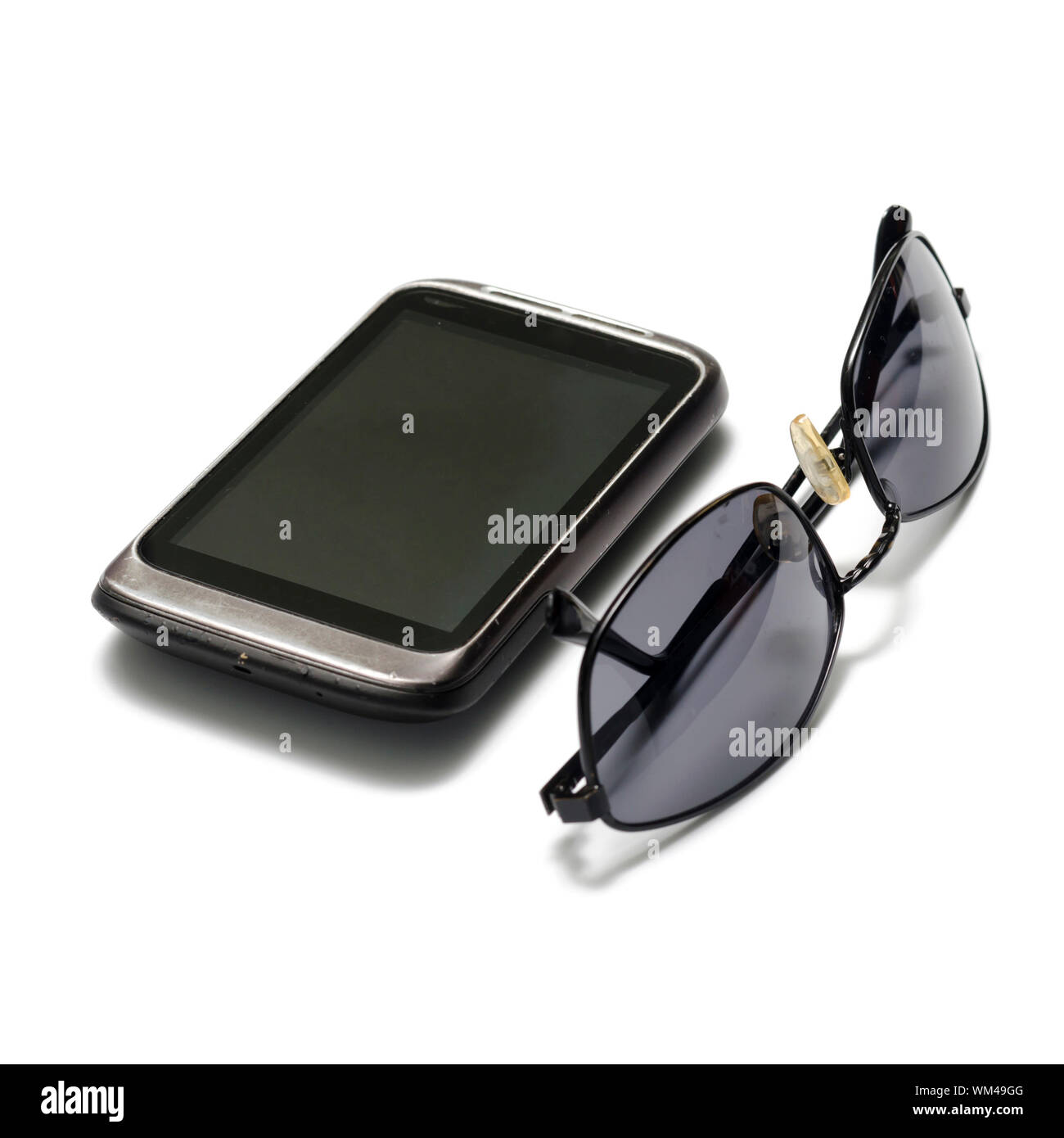 sunglasses with smart phone Stock Photo - Alamy