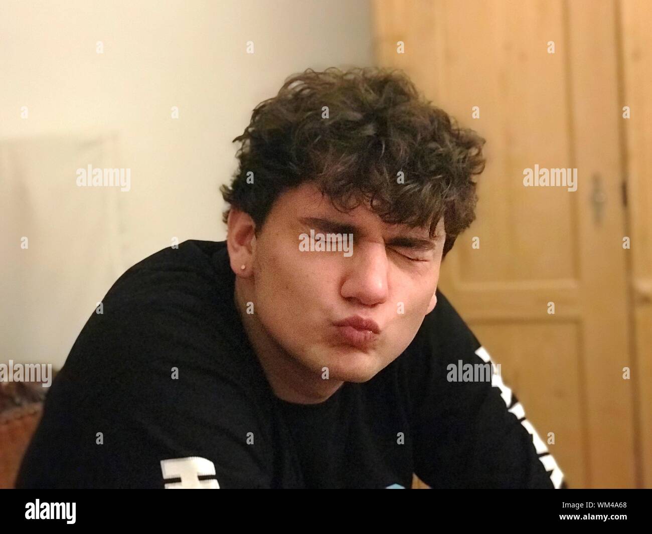 Man Puckering Lips High Resolution Stock Photography and Images - Alamy