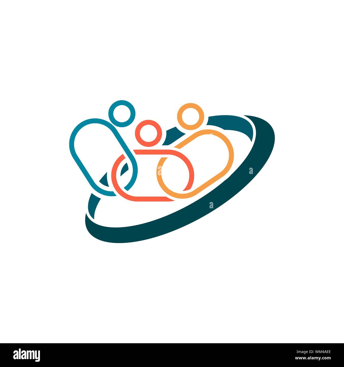 Commitment Teamwork Together Business Logo Illustration Vector Stock ...