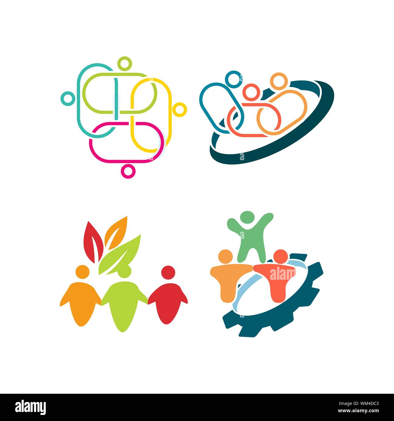 Commitment Teamwork Together Business Logo Illustration Vector Stock ...