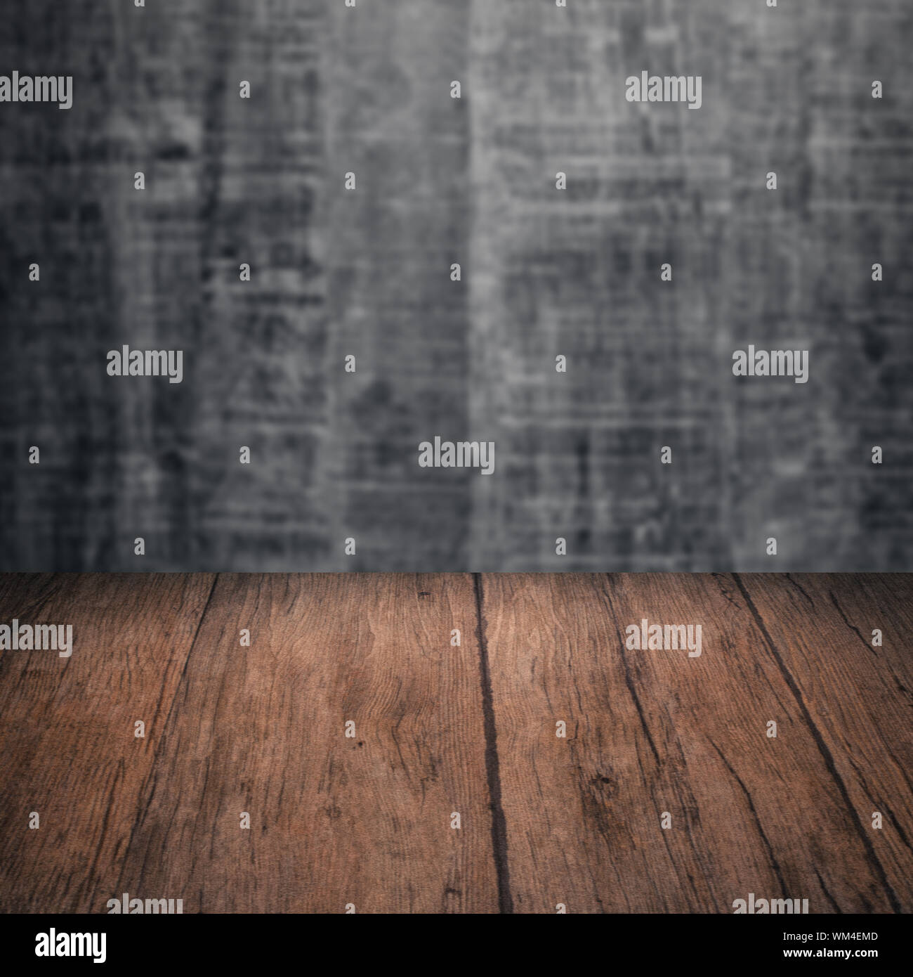 Wood background - table with wooden wall Stock Photo - Alamy