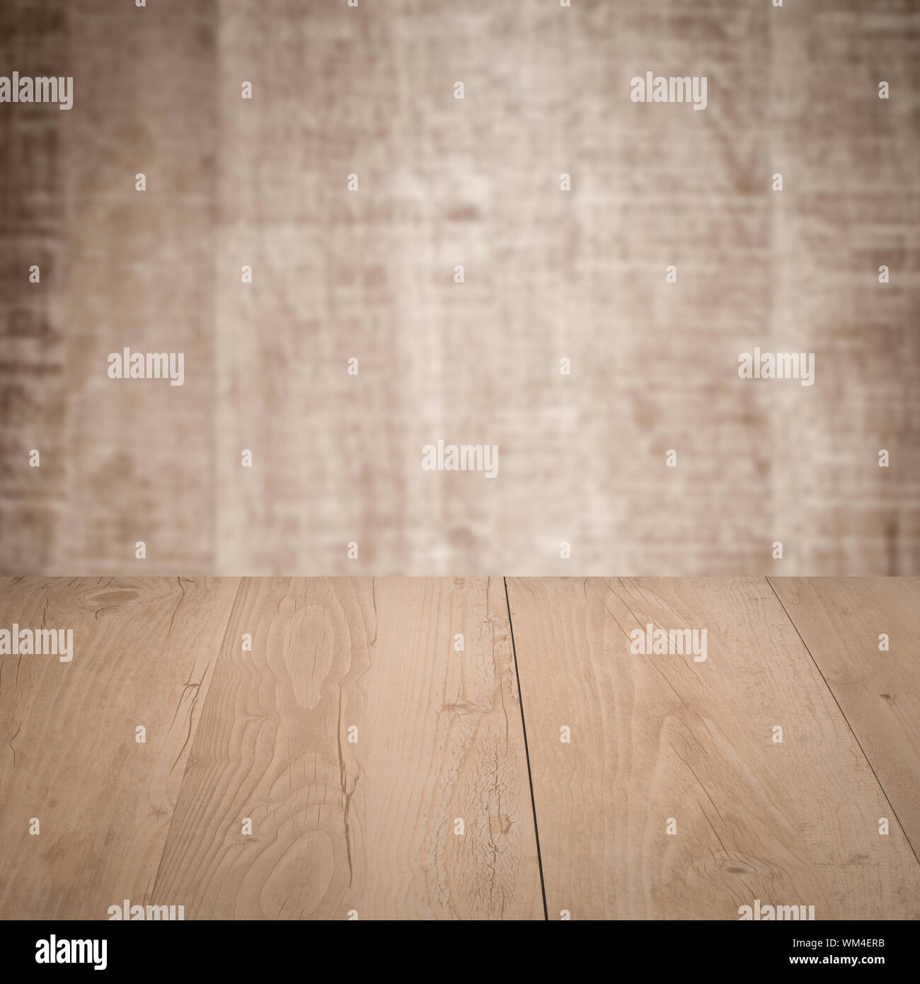 Wood background - table with wooden wall Stock Photo - Alamy