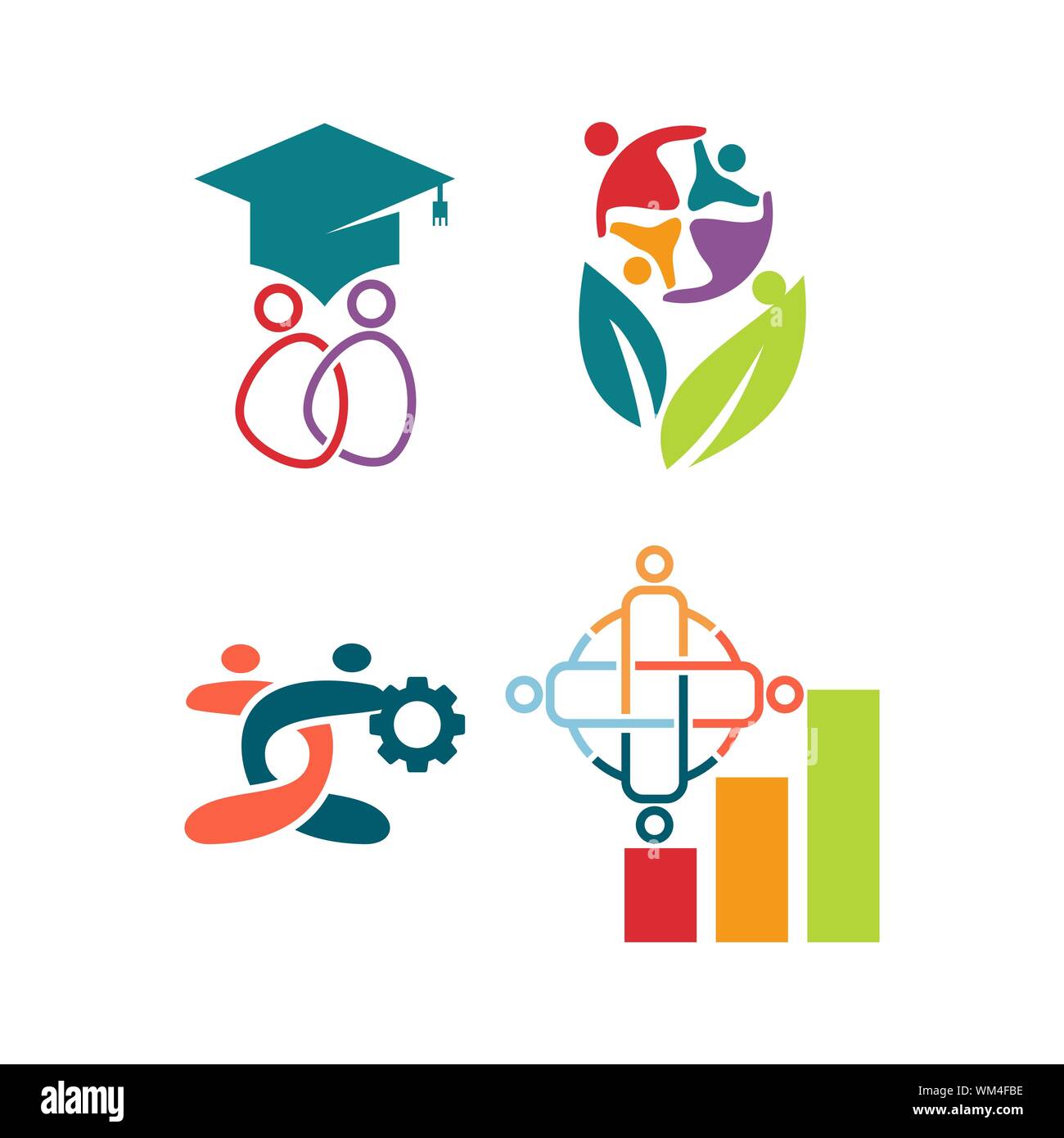 Commitment Teamwork Together Business Logo Illustration Vector Stock Vector Image & Art - Alamy