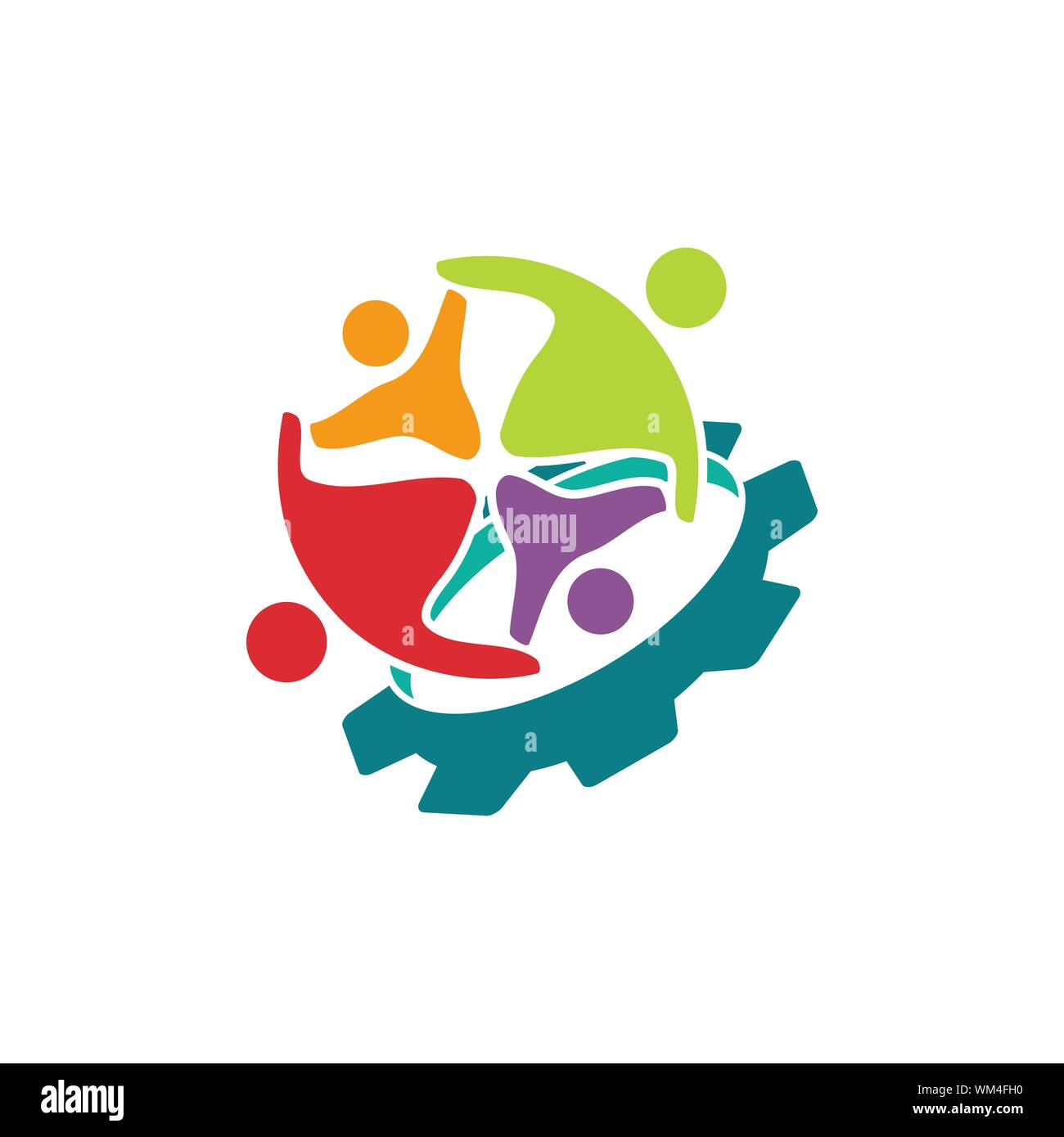 Commitment Teamwork Together Business Logo Illustration Vector Stock ...