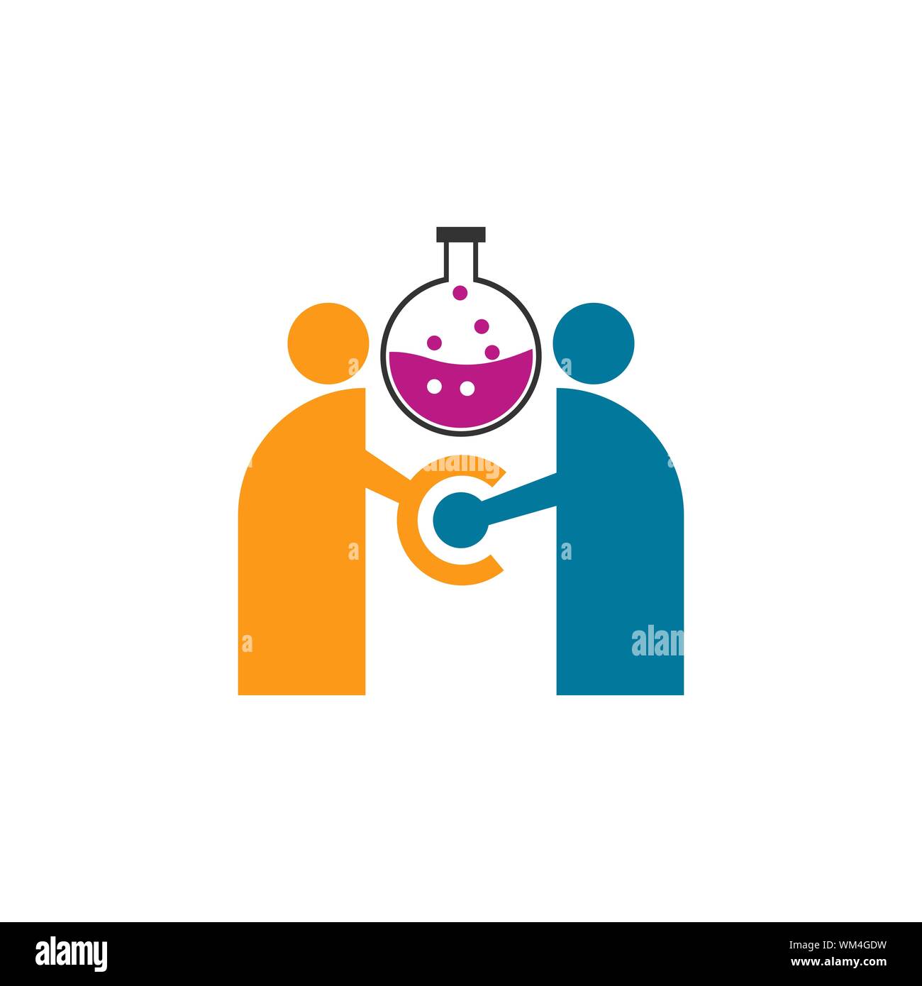 Commitment Teamwork Together Business Logo Illustration Vector Stock ...