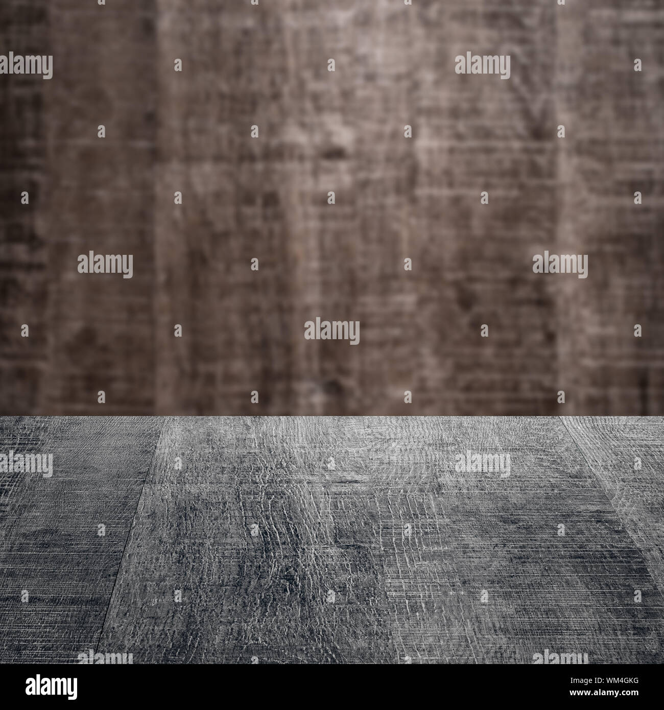 Wood background - table with wooden wall Stock Photo - Alamy