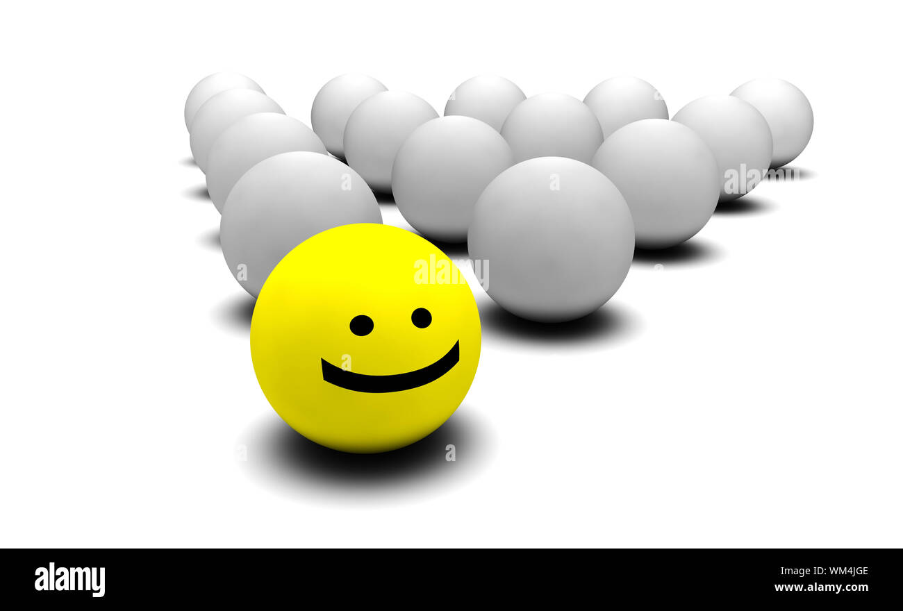 3D Round Smiley Faces as Background Abstract Stock Photo - Alamy