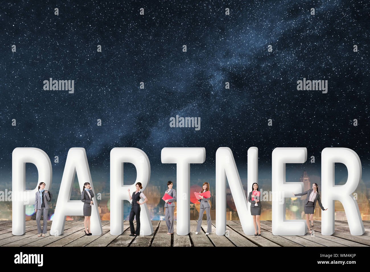 Concept of partner, friends,collaborate with group of business people ...