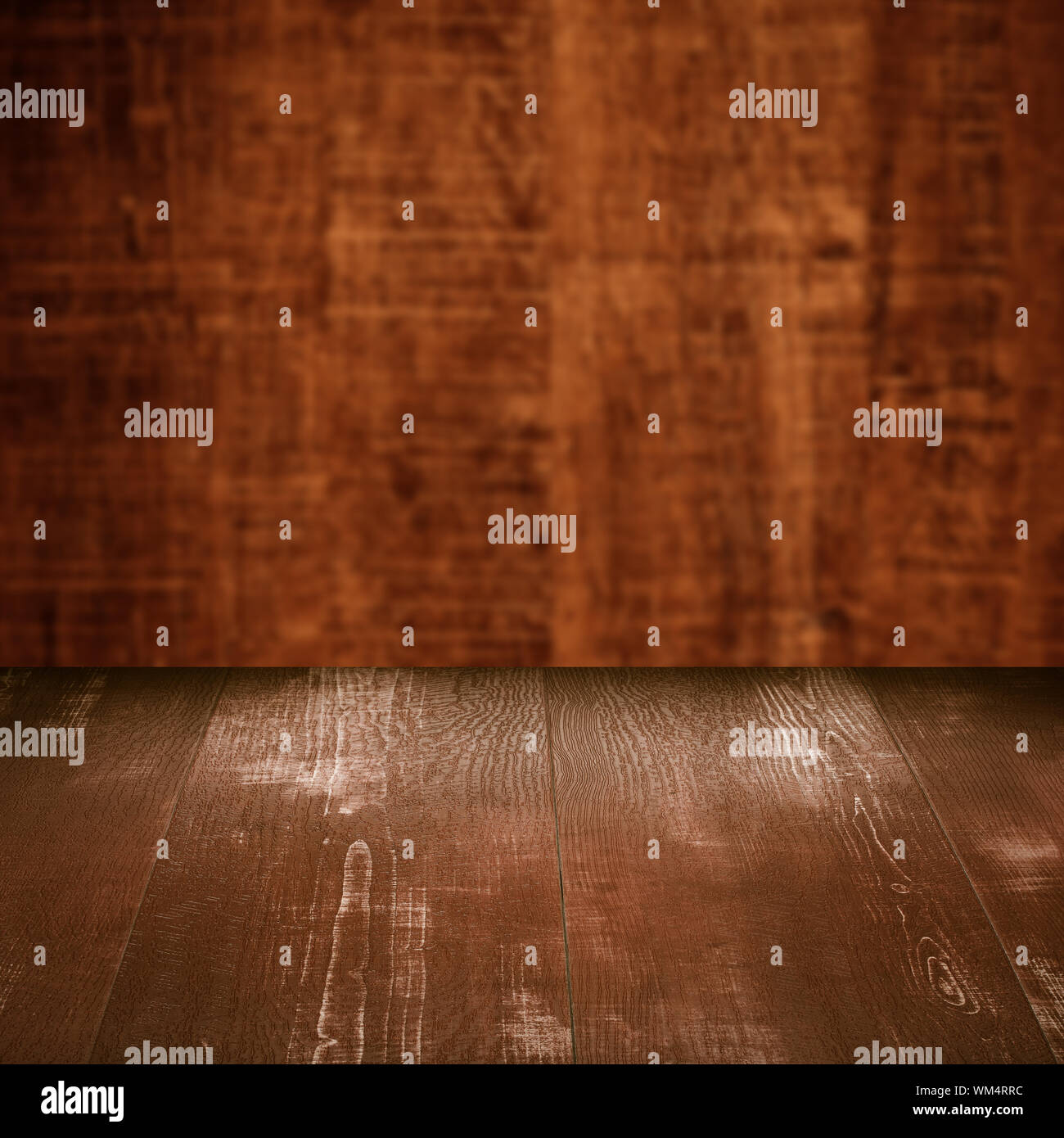 Wood background - table with wooden wall Stock Photo - Alamy