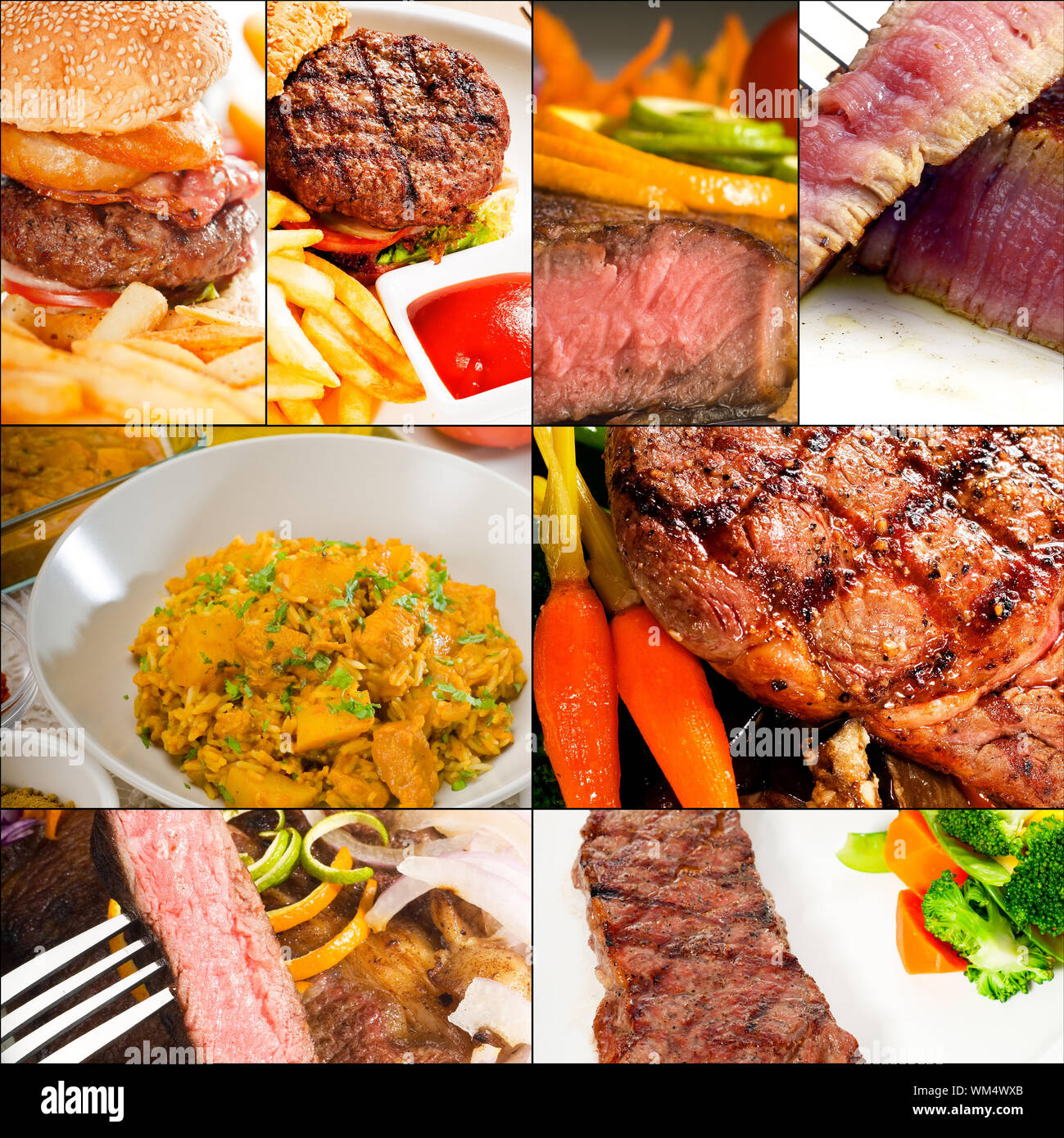 beef dishes collage Stock Photo - Alamy