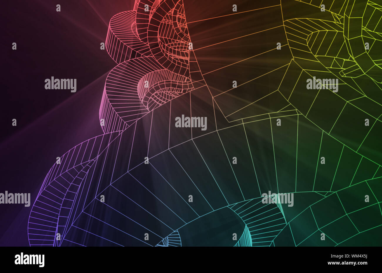 Robotic Wire Mesh Background of Wireframe as Art Stock Photo - Alamy