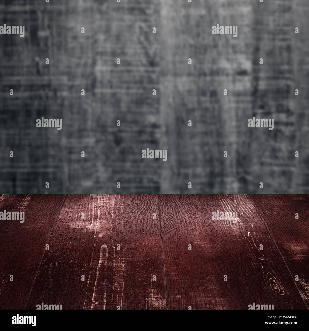 Wood background - table with wooden wall Stock Photo - Alamy