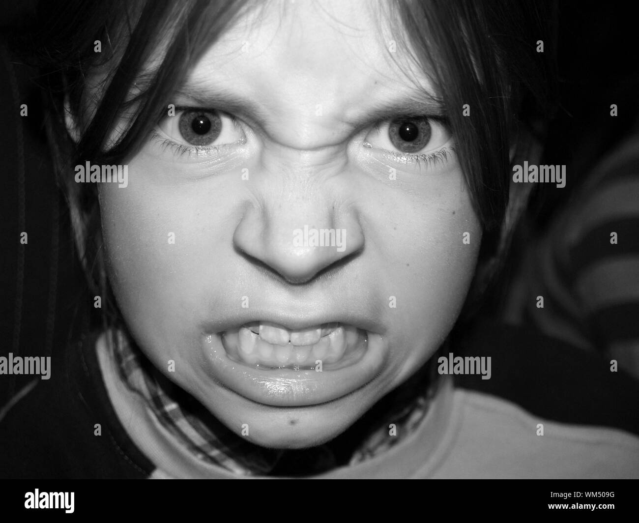 Teeth Clenching Black and White Stock Photos & Images - Alamy