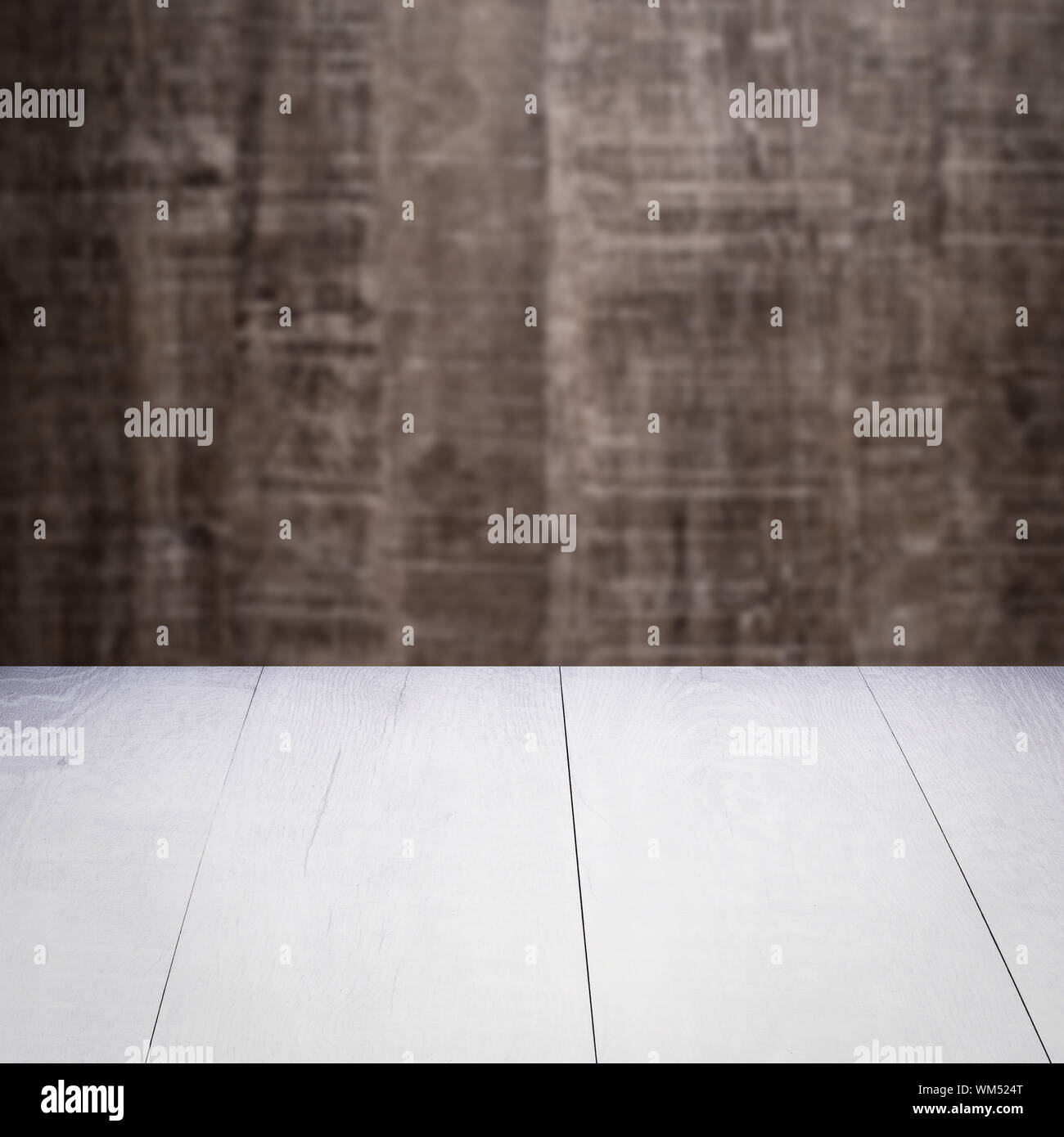 Wood background - table with wooden wall Stock Photo - Alamy