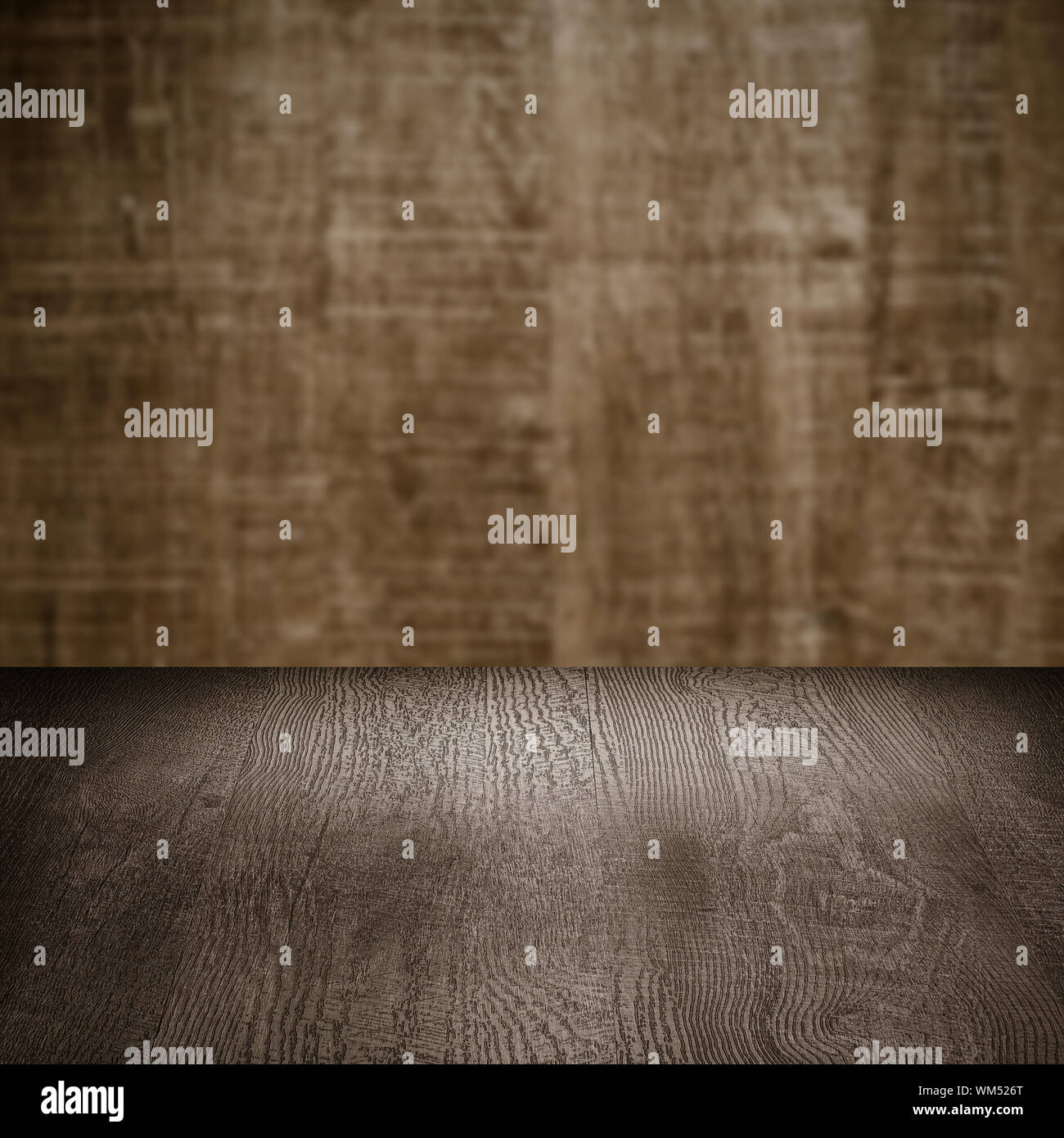 Wood background - table with wooden wall Stock Photo - Alamy