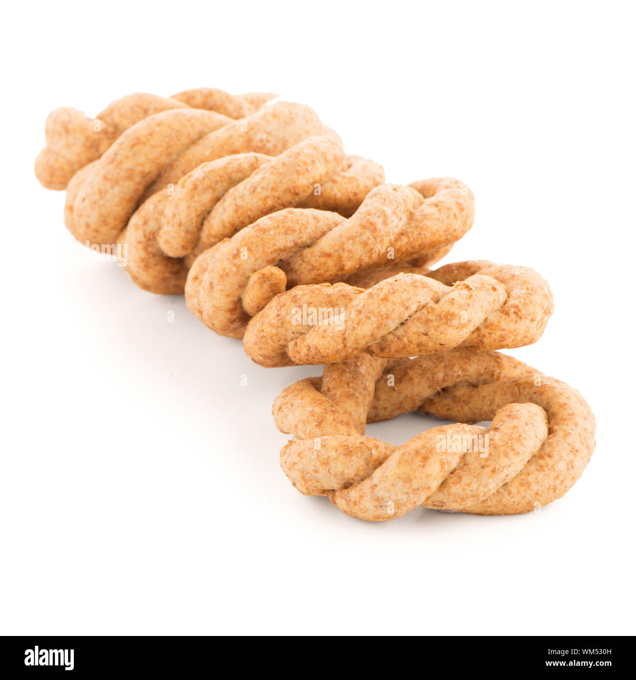 Tasty round olive crackers on white background Stock Photo - Alamy