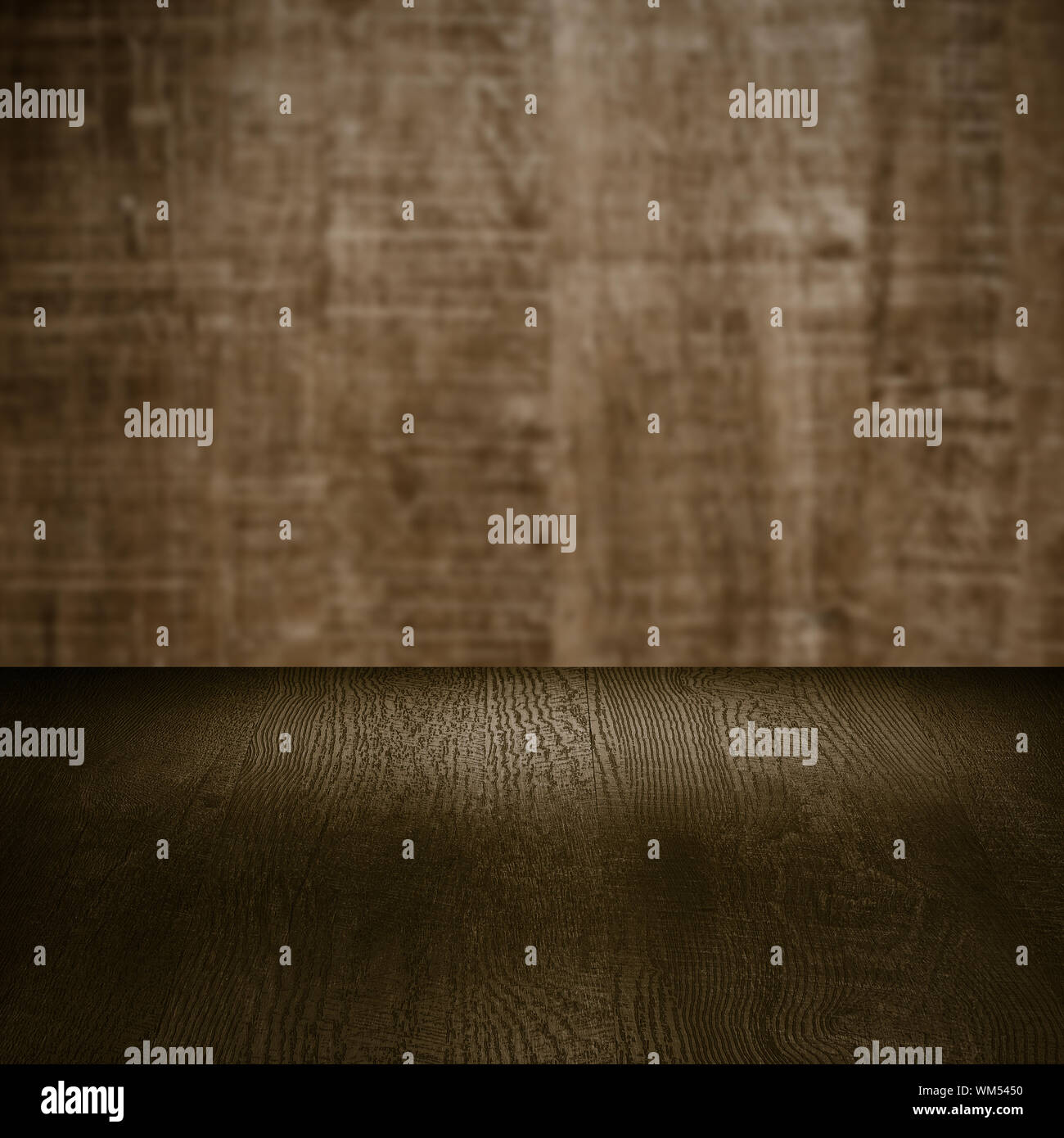 Wood background - table with wooden wall Stock Photo - Alamy