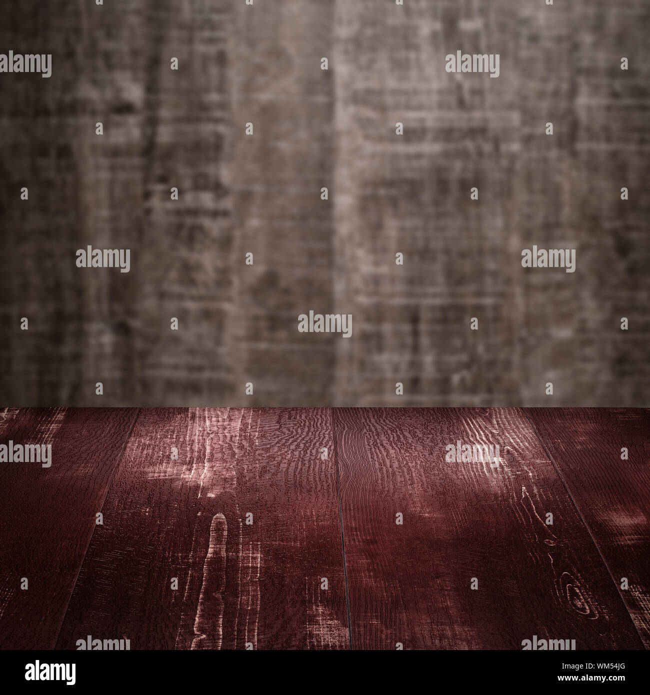 Wood background - table with wooden wall Stock Photo - Alamy