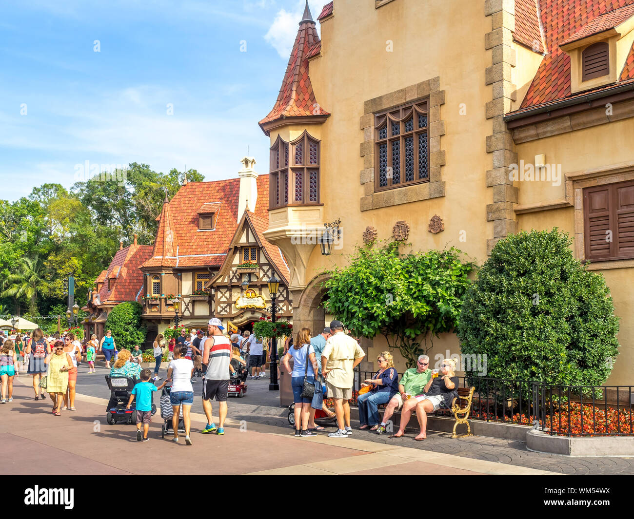 View of the Epcot Theme Park at Disney World in Orlando, Florida. Epcot ...